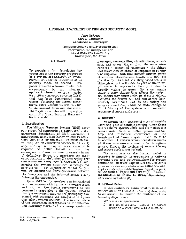 (PDF) Formal MMS Security Model Overview