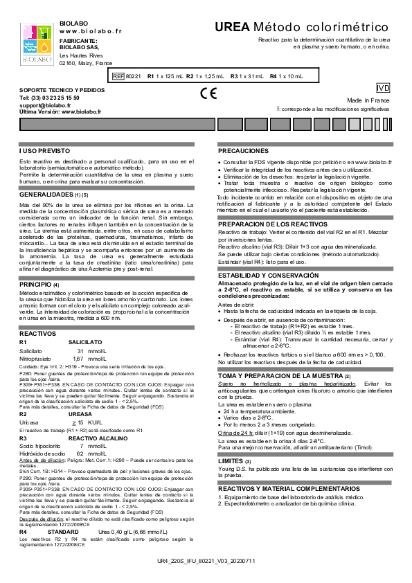 (PDF) UREA Método colorimétrico