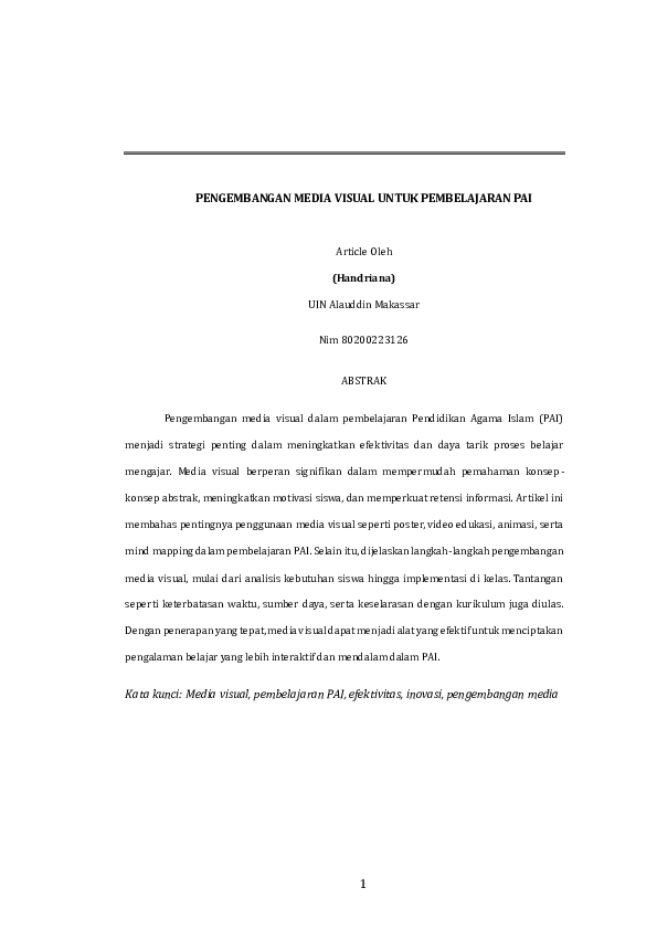 (PDF) PENGEMBANGAN MEDIA VISUAL UNTUK PEMBELAJARAN PAI