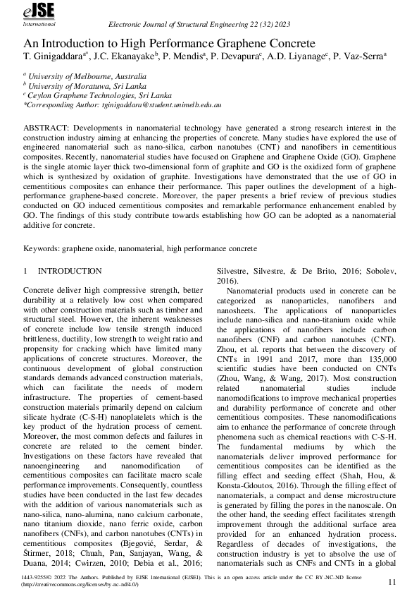 (PDF) Introduction to High Performance Graphene Concrete