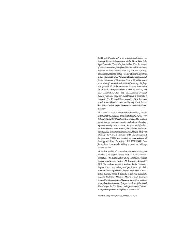 (PDF) Transforming the Navy: Punching a Feather Bed | Peter Dombrowski ...