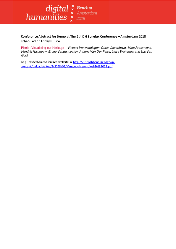 (PDF) Pixel+ : visualising our heritage
