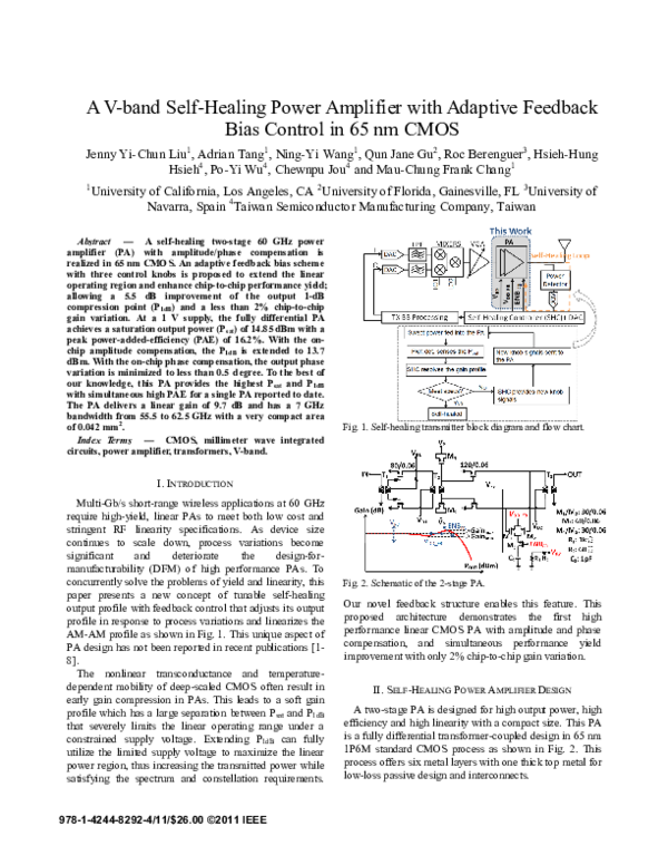 (PDF) A V-band self-healing power amplifier with adaptive feedback bias ...