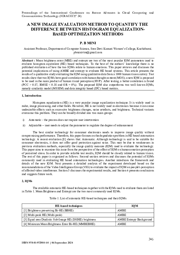 (PDF) A NEW IMAGE EVALUATION METHOD TO QUANTIFY THE DIFFERENCE BETWEEN HISTOGRAM EQUALIZATION ...