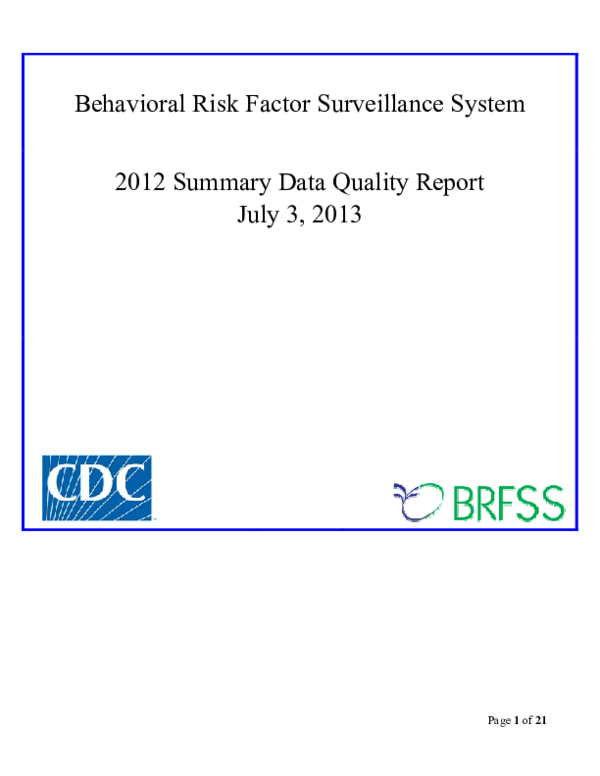(PDF) Behavioral Risk Factor Surveillance System