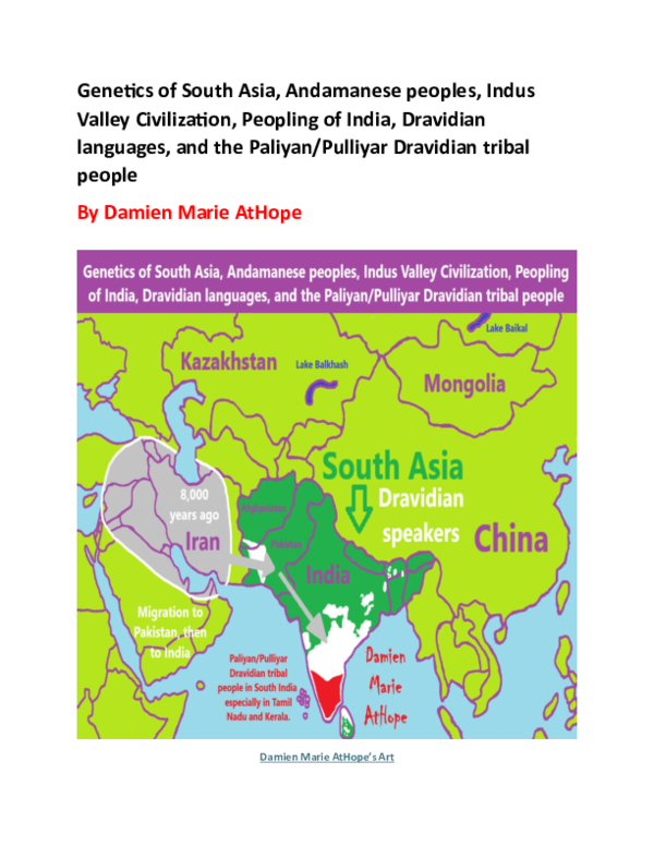 (PDF) Genetics of South Asia, Andamanese peoples, Indus Valley ...