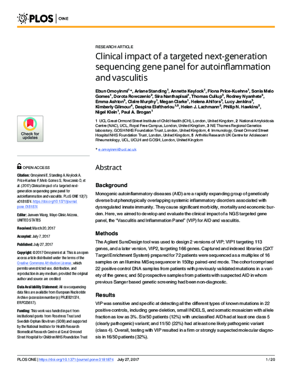 (PDF) Clinical impact of a targeted next-generation sequencing gene ...
