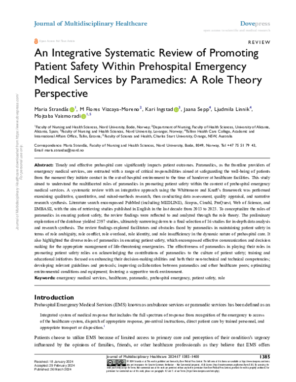 (PDF) An Integrative Systematic Review of Promoting Patient Safety ...