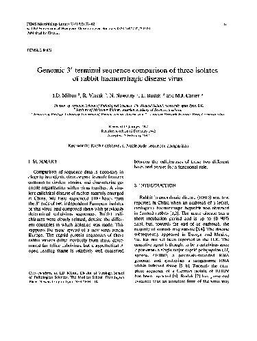 (PDF) Genomic 3â ² terminal sequence comparison of three isolates of ...