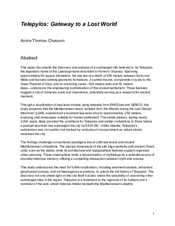 (PDF) Telepylos: Gateway to a Lost World