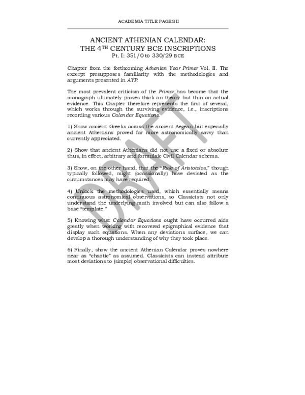 (PDF) AYP Vol II: The 4th Century BCE Inscriptions, Pt. 1: 351/0 - 330/ ...