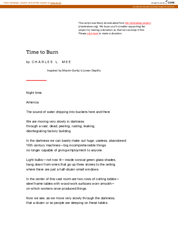(PDF) Time to Burn