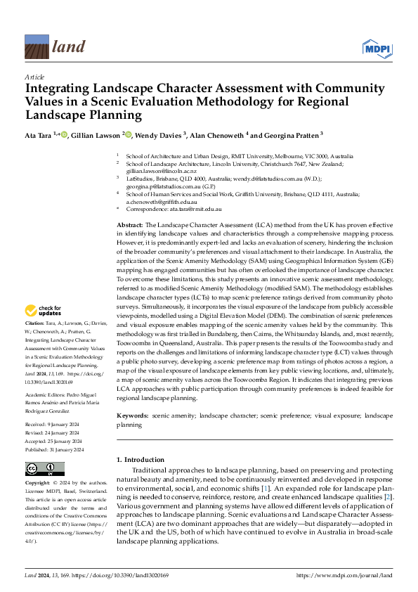 (PDF) Integrating Landscape Character Assessment with Community Values ...
