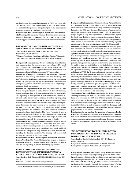 (PDF) “No Interruption Zone” in Ambulatory Procedure Unit to Reduce ...