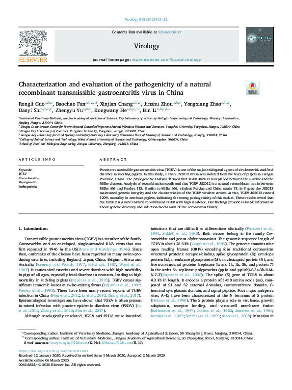 (PDF) Characterization and evaluation of the pathogenic potential of a native isolate of the ...