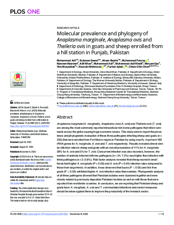 (PDF) Molecular prevalence and phylogeny of Anaplasma marginale ...