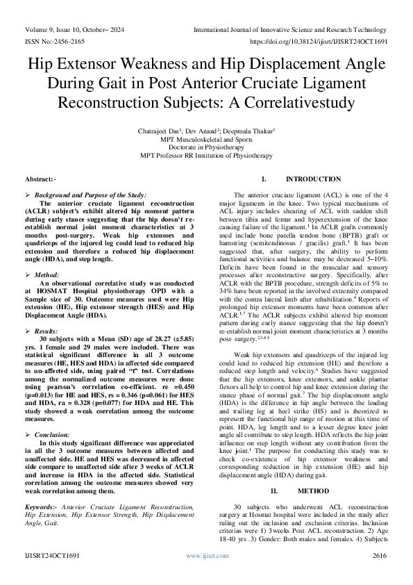(PDF) Hip Extensor Weakness and Hip Displacement Angle During Gait in ...