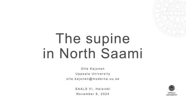 (PDF) The supine in North Saami