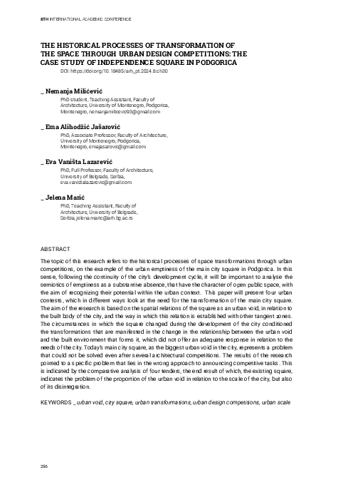 (PDF) The Historical Processes of Transformation of the Space Through ...