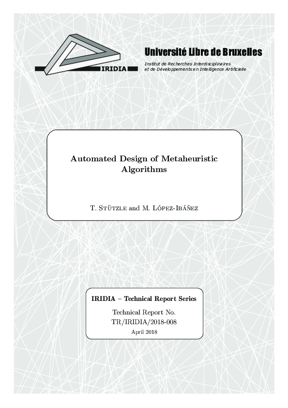 (PDF) Automated Design of Metaheuristic Algorithms