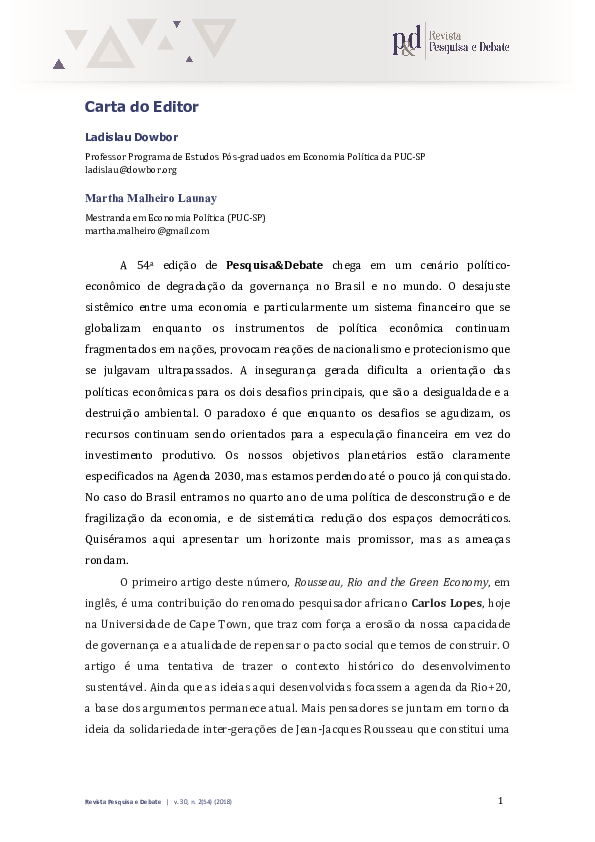(PDF) Carta do Editor