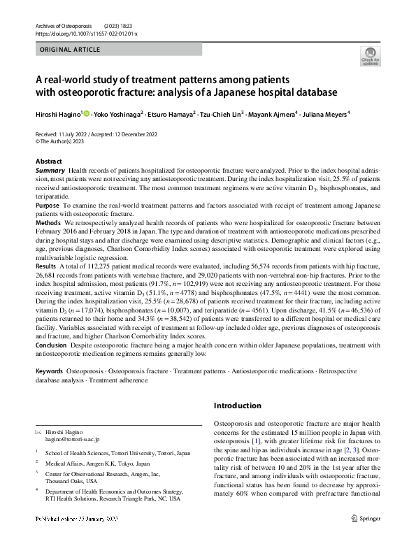 (PDF) A real-world study of treatment patterns among patients with osteoporotic fracture ...