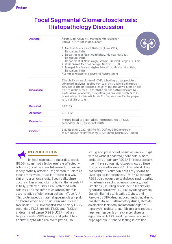 (PDF) Focal Segmental Glomerulosclerosis: Histopathology Discussion