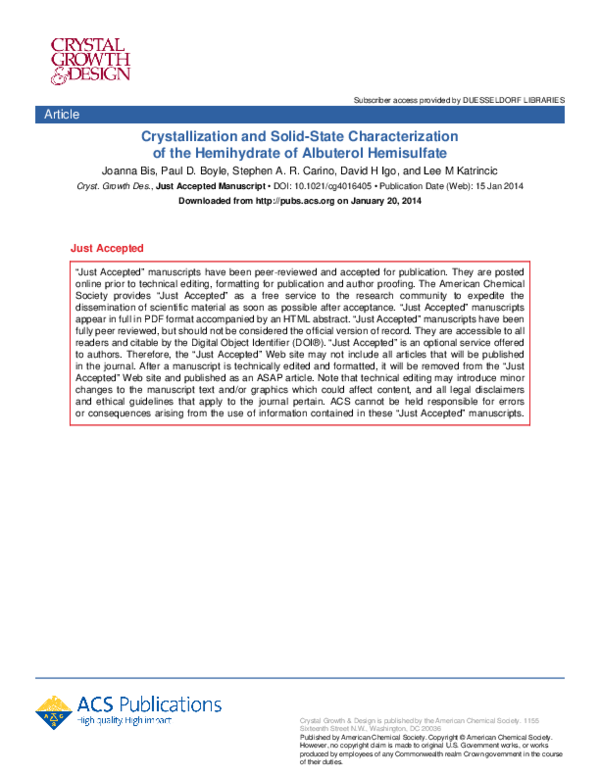 (PDF) Crystallization and Solid-State Characterization of Poly(Trimethylene Terephthalate) and ...