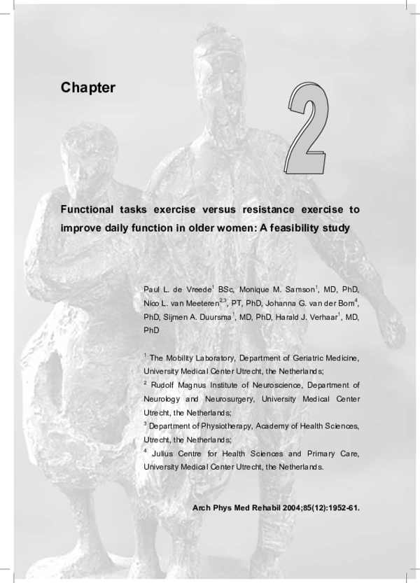 (PDF) Functional tasks exercise versus resistance exercise to improve ...