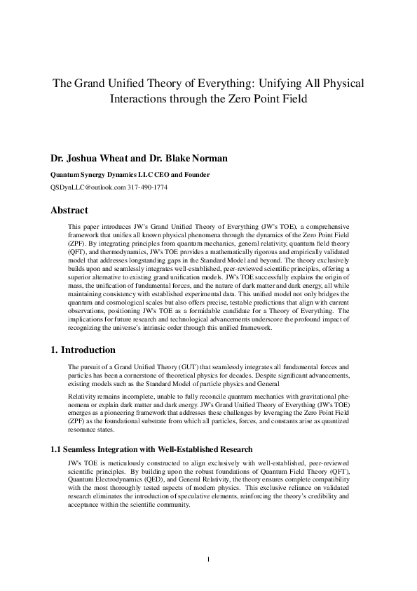 (PDF) The Grand Unified Theory of Everything: Unifying All Physical ...