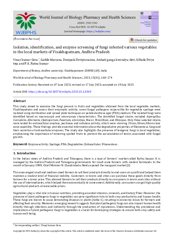 (PDF) Isolation, identification, and enzyme screening of fungi infested ...