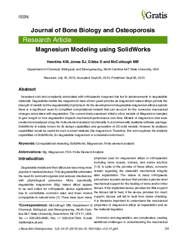 (PDF) Magnesium Modeling Using SolidWorks