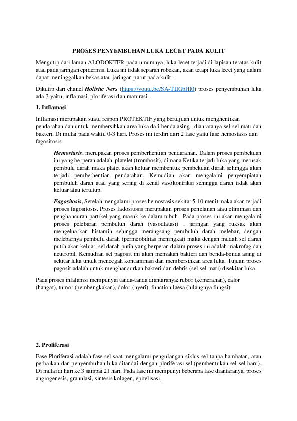(PDF) PROSES PENYEMBUHAN LUKA LECET PADA KULIT | Rohim Rohim - Academia.edu