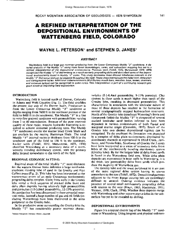(PDF) A Refined Interpretation of the Depositional Environments of ...