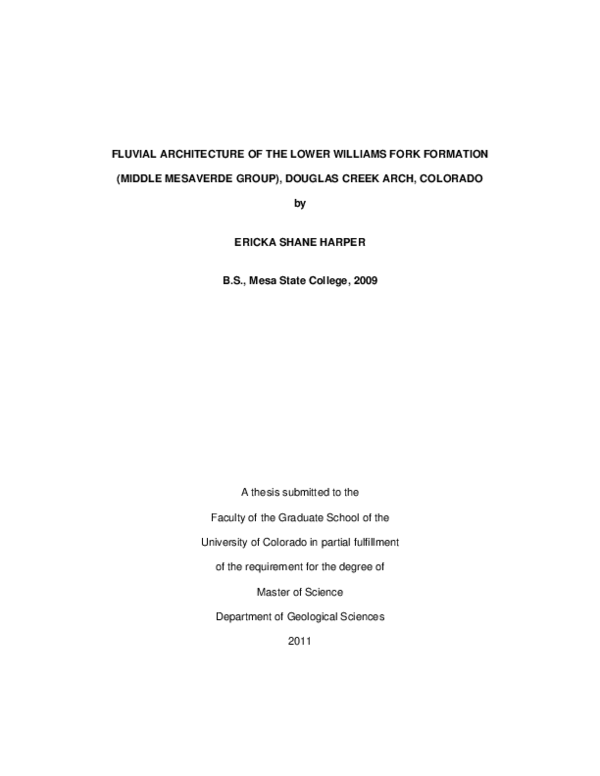 (PDF) Fluvial architecture of the lower Williams Fork Formation (middle ...