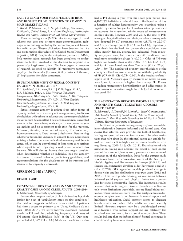 (PDF) Issues in Assessment of Sexual Consent Capacity in Older Adults