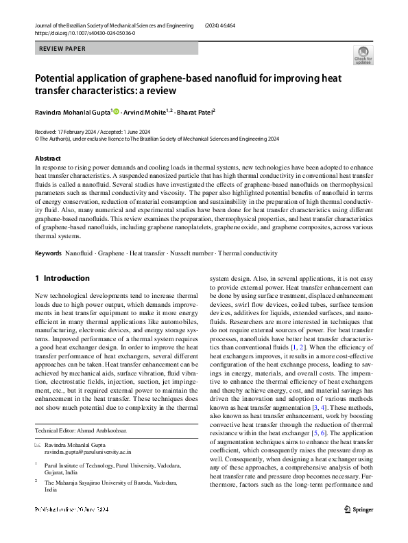 (PDF) Potential application of graphene-based nanofluid for improving heat transfer ...
