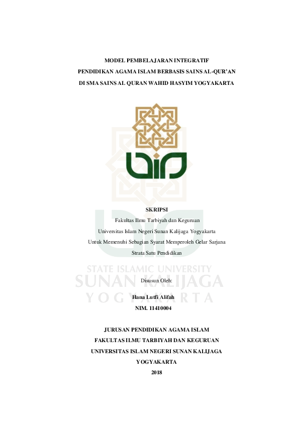 (PDF) Model Pembelajaran Integratifpendidikan Agama Islam Berbasis ...