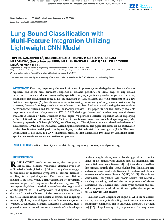 (PDF) Lung Sound Classification with Multi-Feature Integration Utilizing Lightweight CNN Model ...