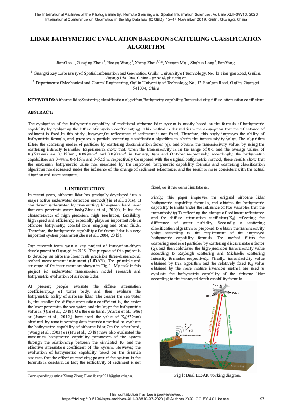 (PDF) Lidar Bathymetric Evaluation Based on Scattering Classification Algorithm
