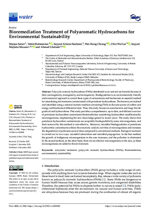 (PDF) Bioremediation Treatment of Polyaromatic Hydrocarbons for ...