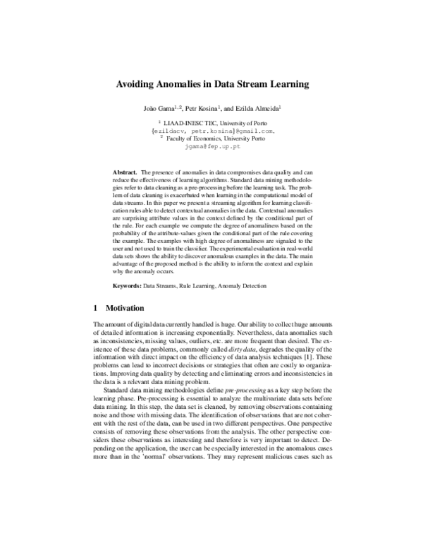 (PDF) Avoiding Anomalies in Data Stream Learning