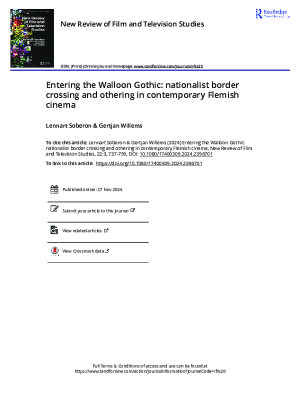 (PDF) Entering the Walloon Gothic: nationalist border crossing and ...