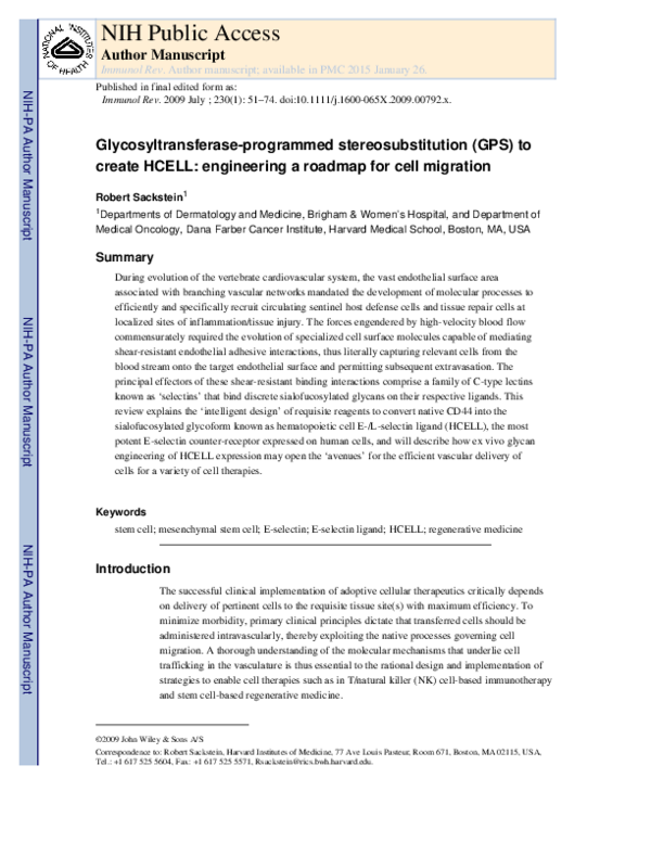 (PDF) Glycosyltransferase‐programmed stereosubstitution (GPS) to create ...