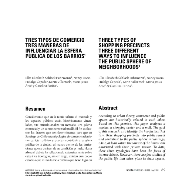 (PDF) Tres tipos de comercio. Tres maneras de influenciar la esfera pública de los barrios