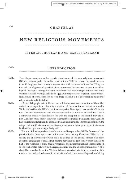 (PDF) New Religious Movements