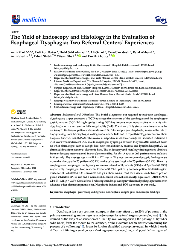(PDF) The Yield of Endoscopy and Histology in the Evaluation of ...