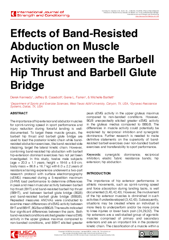 (PDF) Effects of Band-Resisted Abduction on Muscle Activity between the ...