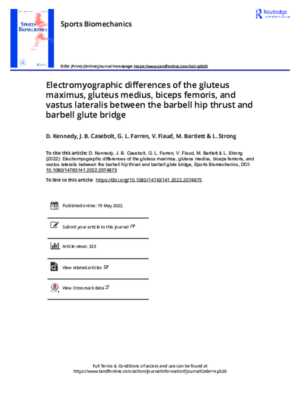 (PDF) Electromyographic differences of the gluteus maximus, gluteus ...