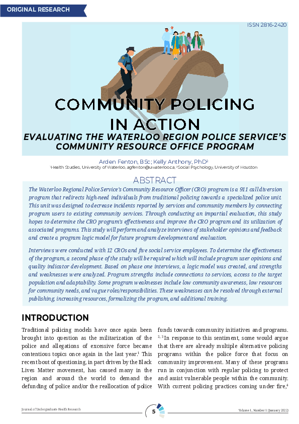 (PDF) Community policing in action